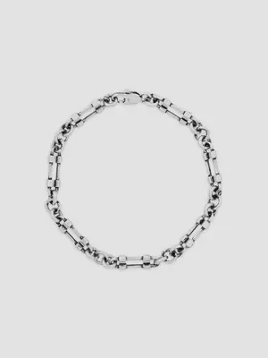 Saint Laurent Bolt Chain Bracelet In Metal - Silver