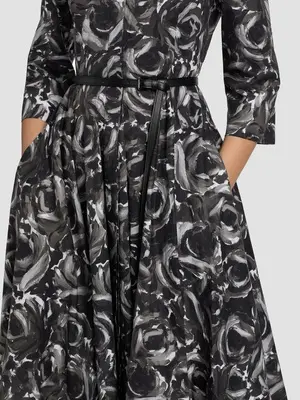 Michael Kors Printed Cotton A-line Midi-dress