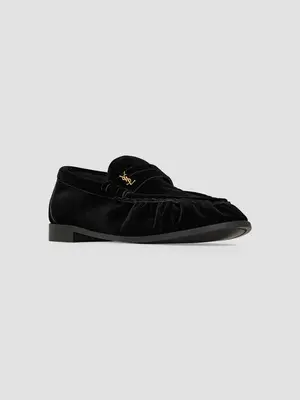 Saint Laurent Le Loafers Supple In Velvet