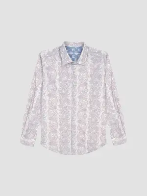 Robert Graham Auberry Paisley Woven Shirt - Tan
