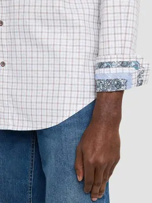 Robert Graham Darrington Mini-check Cotton Shirt
