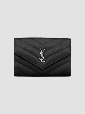 Saint Laurent Cassandre Matelasse Small Envelope Wallet