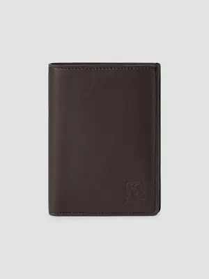 Brunello Cucinelli Smooth Calfskin Passport Holder - Brown