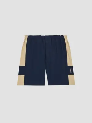 Saint Laurent Shorts In Cotton - Navy Mastic