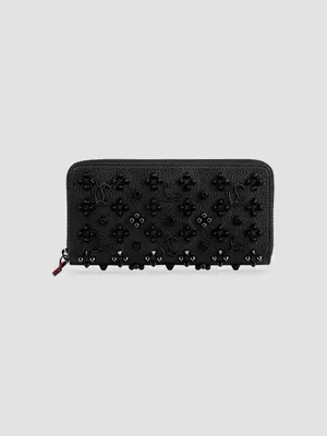 CHRISTIAN LOUBOUTIN Pannettone Spike Leather Wallet Black