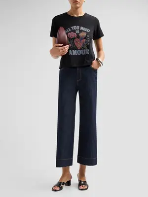 Cinq À Sept All You Need Is Amour Shrunken Band T-shirt