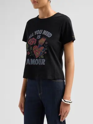 Cinq À Sept All You Need Is Amour Shrunken Band T-shirt