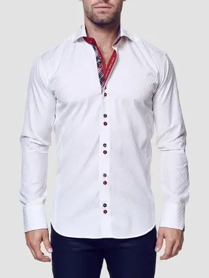 MACEOO Perm Mini Panam Square Shirt - White
