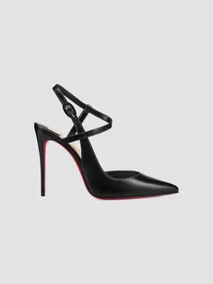 CHRISTIAN LOUBOUTIN Jenlove Leather 100mm Strappy Pumps - Black
