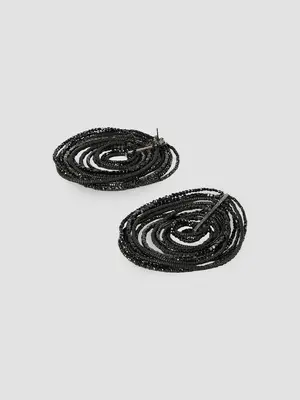 Brunello Cucinelli Hematite And Sterling Silver Earrings