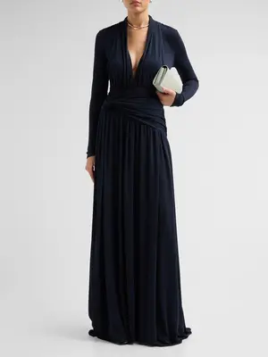 Cinq À Sept Zaviana Jersey Maxi Dress