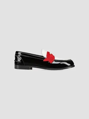 CHRISTIAN LOUBOUTIN Penny Patent Leather Loafers