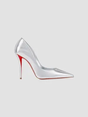 CHRISTIAN LOUBOUTIN Miss Z 100mm Leather Pumps - Silver
