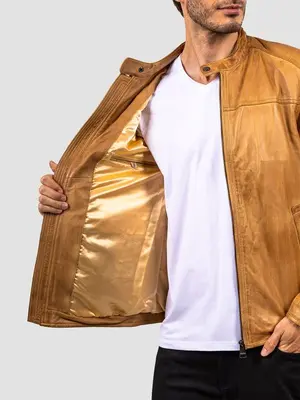 MACEOO Washed Leather Jacket