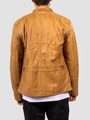 MACEOO Washed Leather Jacket