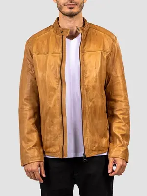 MACEOO Washed Leather Jacket