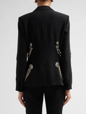 Cinq À Sept Cheyenne Crystal Cascade Blazer