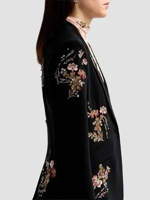 Cinq À Sept Loveletter Floral Embroidered Blazer