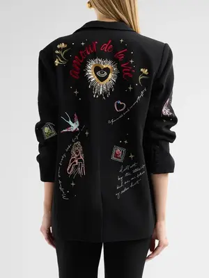 Cinq À Sept Kelsa Starry Scribbles Blazer