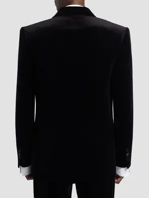 Balmain Velvet & Satin Double-breasted Blazer