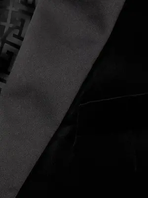 Balmain Velvet & Satin Double-breasted Blazer