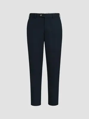 Brunello Cucinelli Cotton And Virgin Wool Gabardine Italian Fit Trousers - Blue