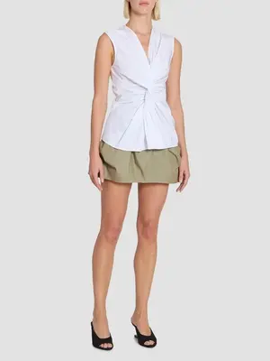 Balmain Twist Cotton Sleeveless Top