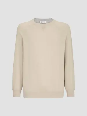 Brunello Cucinelli Cashmere Sweatshirt-style Sweater - Sand