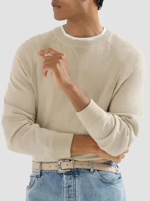Brunello Cucinelli Cashmere Sweatshirt-style Sweater - Sand
