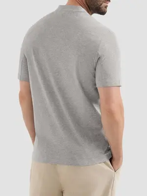 Brunello Cucinelli Cotton Jersey V-neck T-shirt - Medium Grey