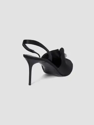 Balmain Piercing 75mm Satin ​slingback Pumps