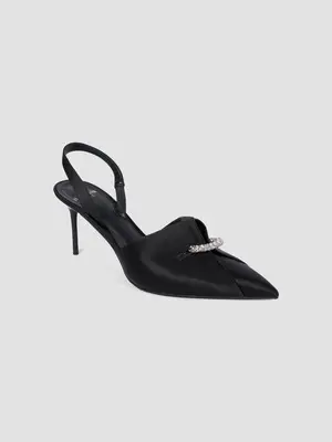 Balmain Piercing 75mm Satin ​slingback Pumps