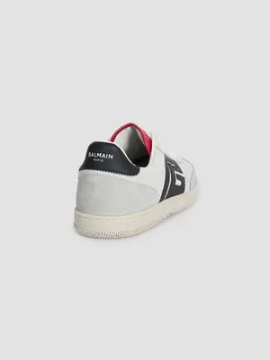 Balmain Swan Leather Low Sneakers - Multicolor
