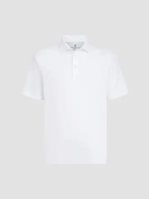 Brunello Cucinelli Cotton Jersey Polo Shirt With Shirt-style Collar - White