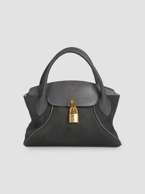 Balmain Pulse Small Day Handle Bag Gris Fonce