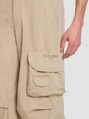 Balmain Cotton Cargo Pants - Sable