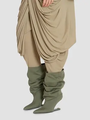 Balmain 95mm Draped Sculptural Ankle Boots