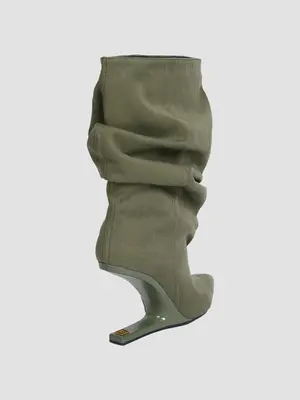 Balmain 95mm Draped Sculptural Ankle Boots
