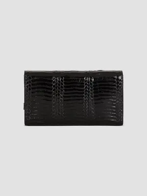 Balmain Shuffle Snakeskin-embossed Wallet-on-chain
