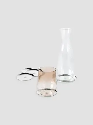 Brunello Cucinelli Plated Steel Bottle Coaster Set With 6 Coasters