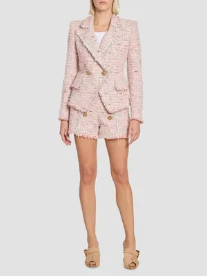 Balmain Tweed Double-breasted Shorts