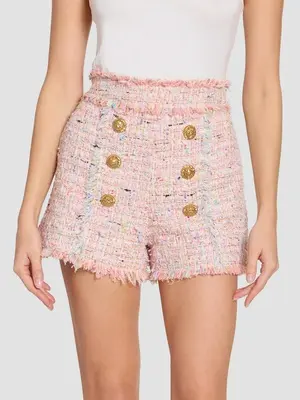 Balmain Tweed Double-breasted Shorts