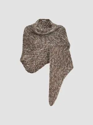 Brunello Cucinelli Mohair Knit Shawl - Bark