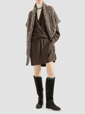 Brunello Cucinelli Mohair Knit Shawl