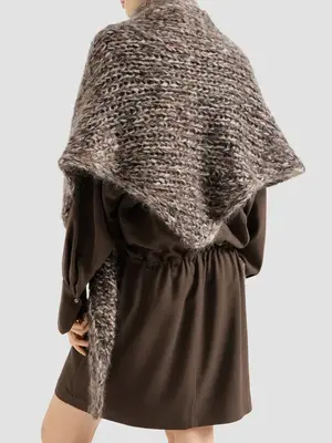 Brunello Cucinelli Mohair Knit Shawl