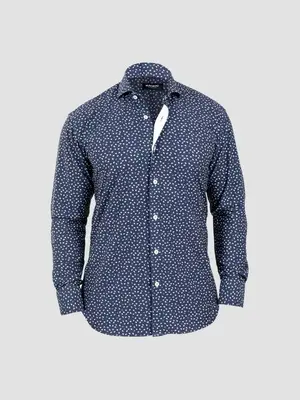 MACEOO Einstein Stretch Micro Paisley Shirt - Blue