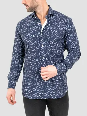 MACEOO Einstein Stretch Micro Paisley Shirt