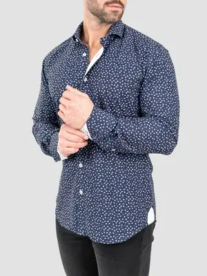 MACEOO Einstein Stretch Micro Paisley Shirt