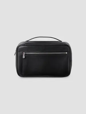 Brunello Cucinelli Grained Leather Travel Beauty Case
