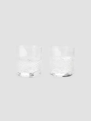 Brunello Cucinelli Set Of Two Amaro Glasses In Murano Glass - Transparent